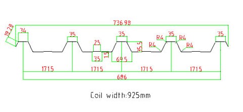 Metal Roof IBR Sheeting Roll Forming Machine For 0.3 - 0.8mm Material ...