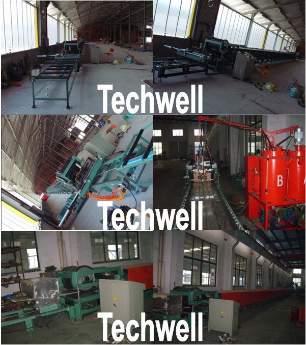 Continuous Rubber Belt Conveyor PU Sandwich Panel Roll Forming Machine